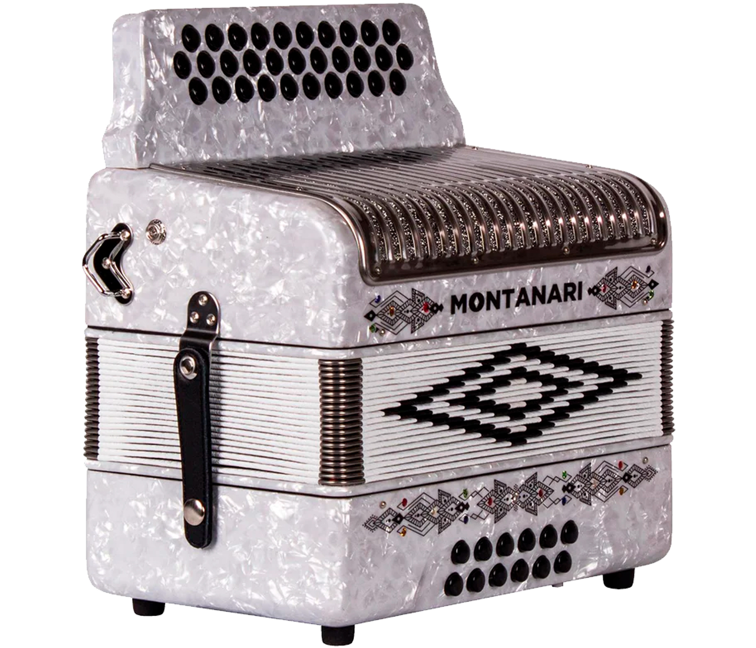 ACORDEON 31 BOTONES 12 BAJOS ESTANDAR BLANCO (Montanar) - Electromusic